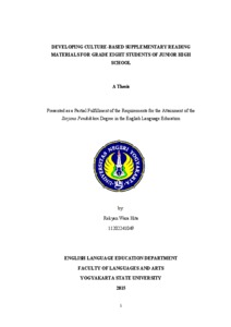 DEVELOPING CULTURE-BASED SUPPLEMENTARY READING MATERIALS FOR GRADE EIGHT STUDENTS OF JUNIOR HIGH ...